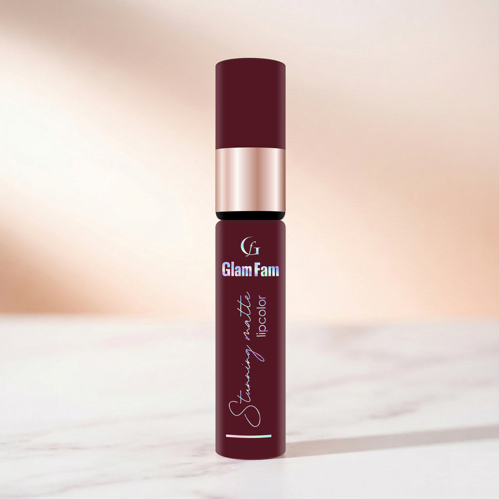 Glam Fam Stunning Matte Lip color, 5 ml (Maroon Madness) – Glamfam ...