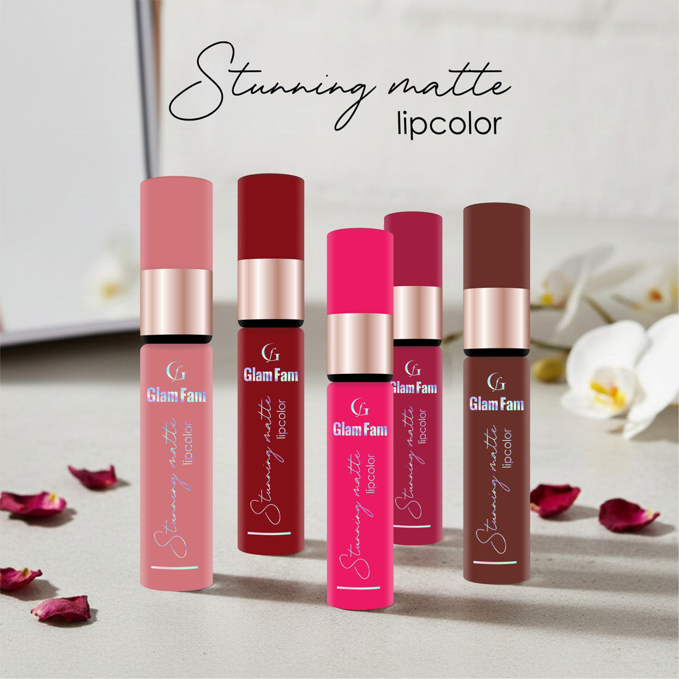Glam Fam Stunning Matte Lip color, 5 ml – Glamfam Cosmetics